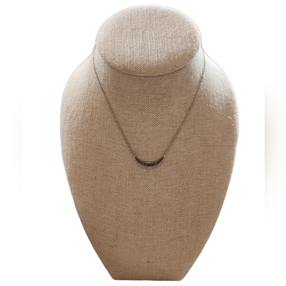 Jewelry | 925 Utc India Sterling Silver Pave Crystal Half Moon Pendant ...